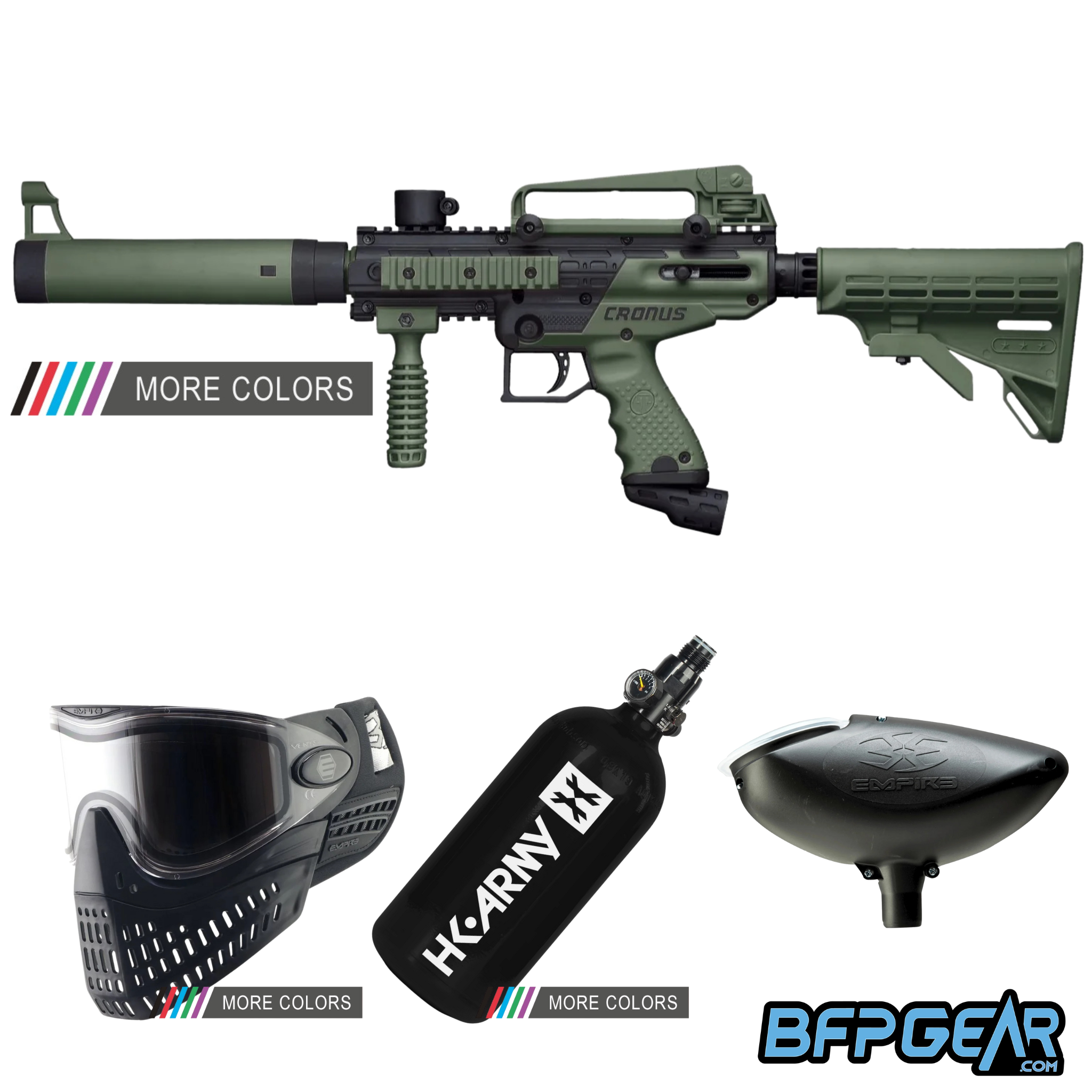 Tippmann Cronus Tactical Starter Kit – Mask, Hopper & Tank | BFPGear.com